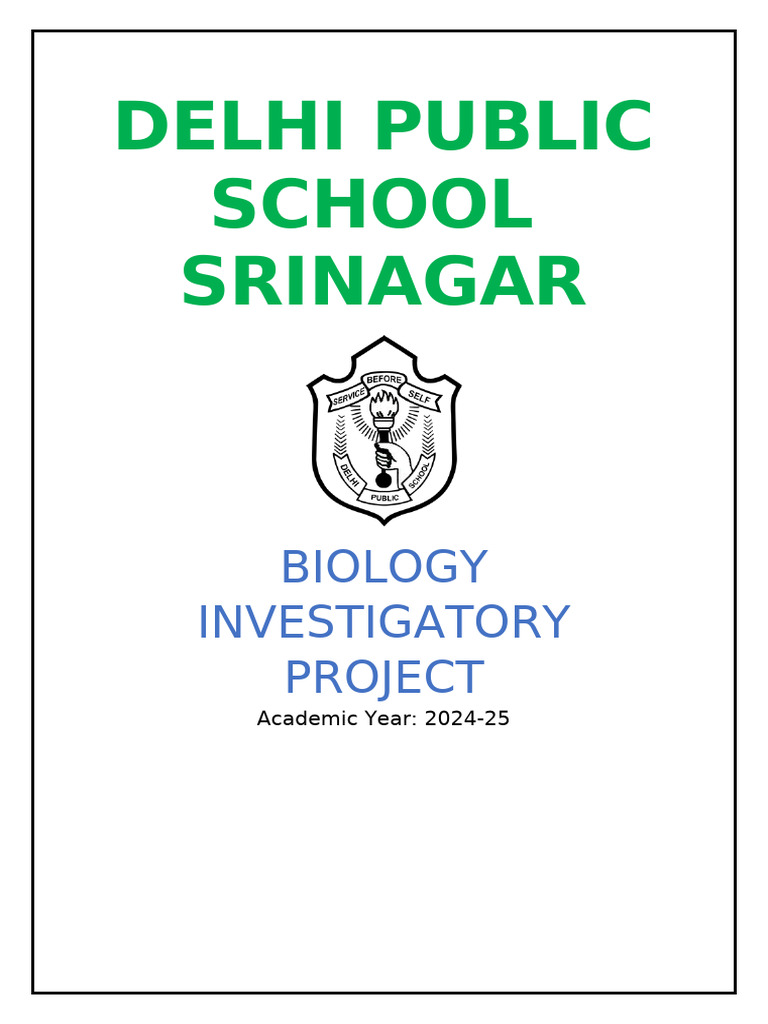 Bio Project Class 12 | PDF