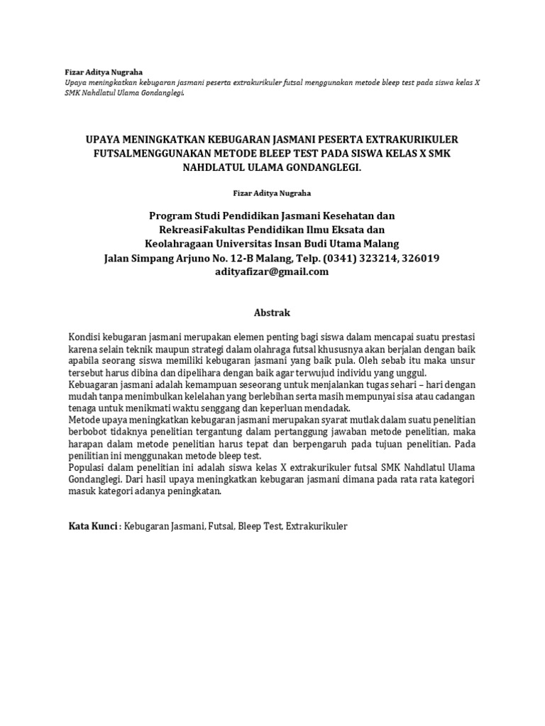 Fizar Aditya Nugraha Artikel | PDF