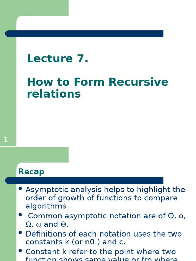 Lecture 7 Recursive | PDF