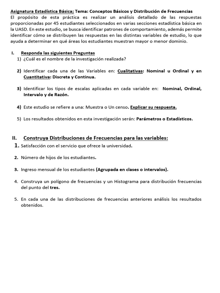 Practica Conceptos Basicos y Distribucion de Frecuencias Sept 2024 | PDF