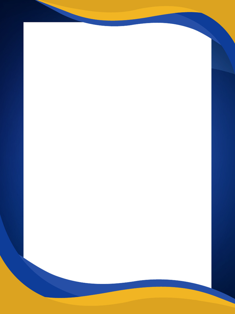Blue and Yellow Waves Simple Page Border | PDF