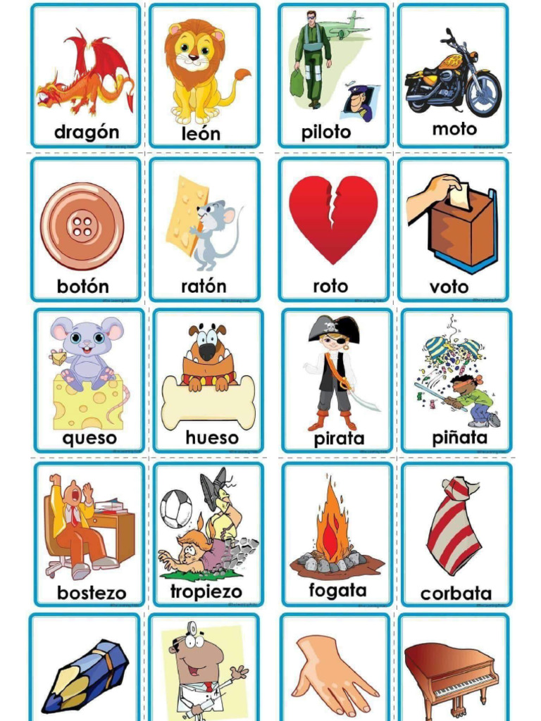 Tarjetas-de-palabras-que-riman | PDF