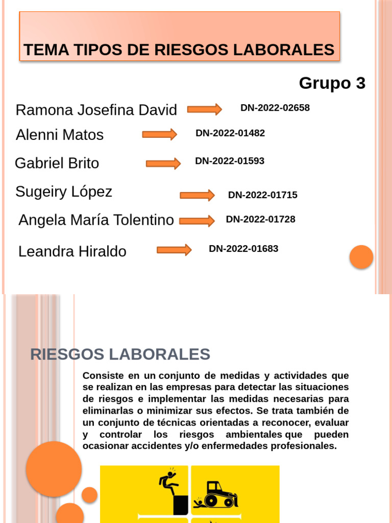 Tema Tipos de Riesgos Laborales | PDF