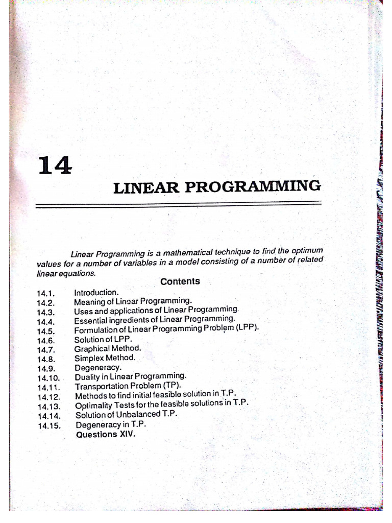 Linear Programming | PDF