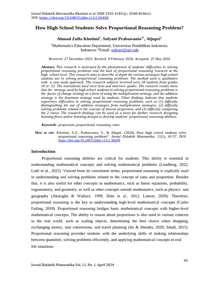 Penalaran Proporsional | PDF