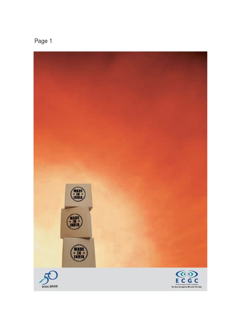 Ecgc Brochure | PDF | Credit (Finance) | Insurance