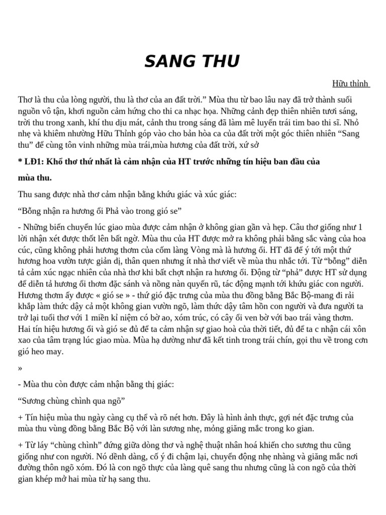 SANG THU | PDF