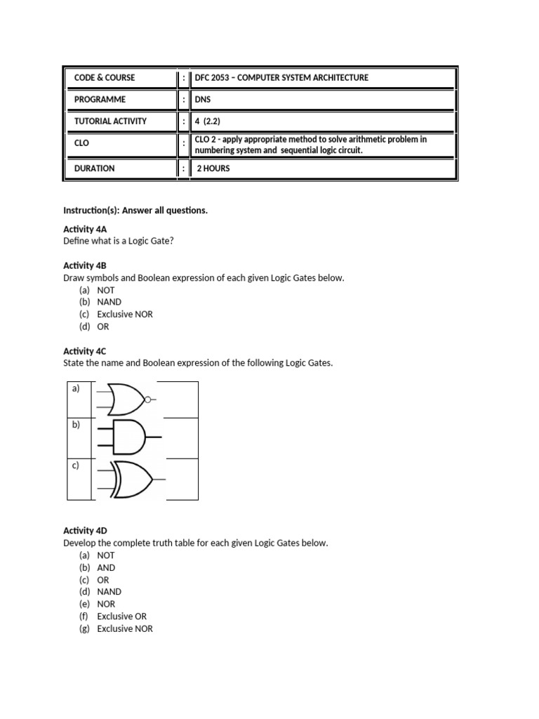 Tutorial Exercise 4 Topic 2 | PDF