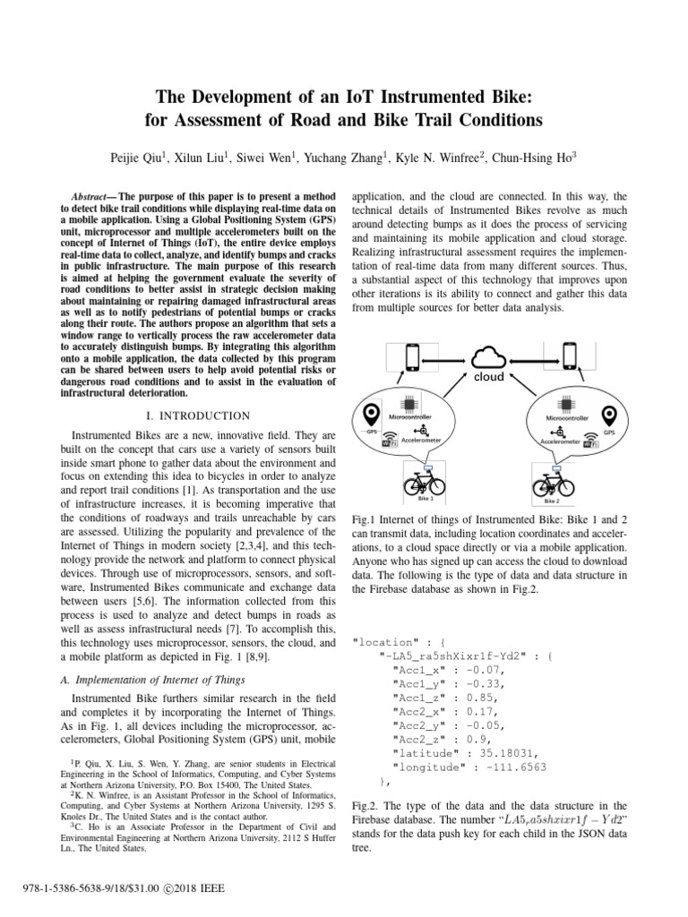 The Development of An IoT Instrumented Bike For Assessment of Road and ...