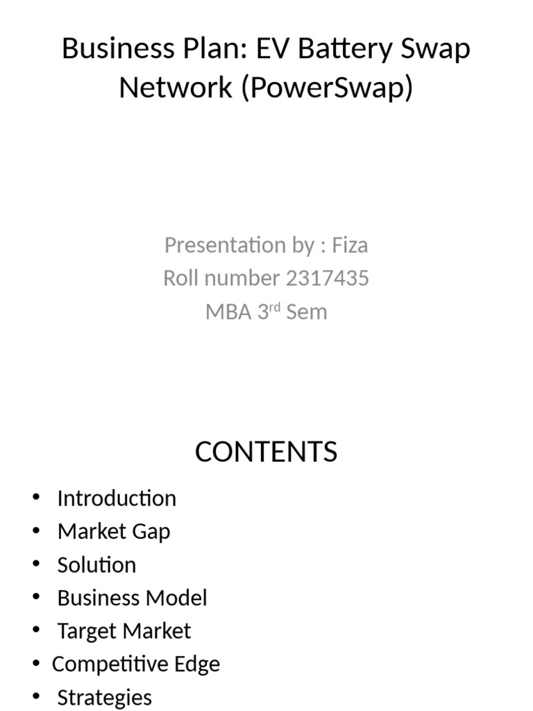 EV Startup | PDF