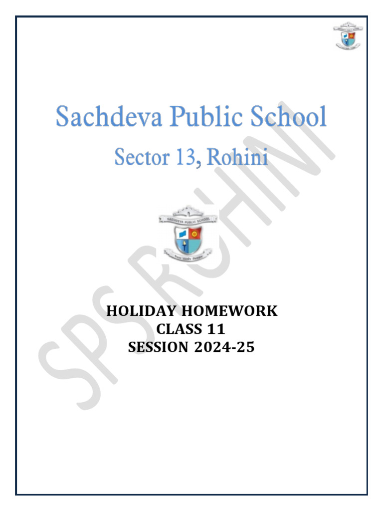 11-HHW(2024-25) | PDF
