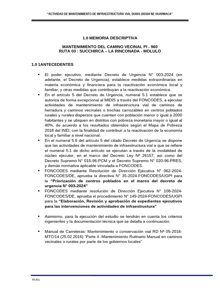 Memoria Descriptiva R - 3 | PDF