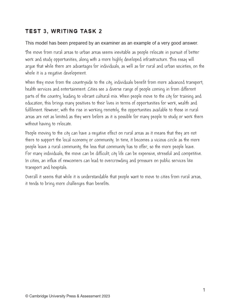 IELTS 18 Academic Test 3 Writing Task 2 Sample Answer (Model Answer) | PDF