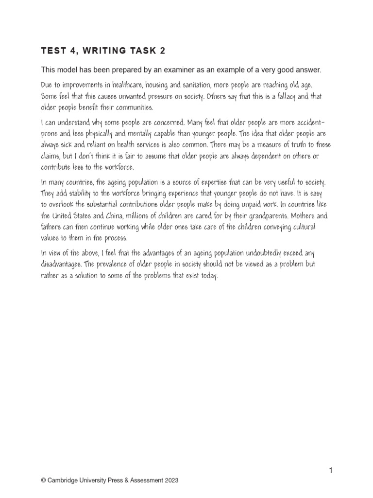 IELTS 18 Academic Test 4 Writing Task 2 Sample Answer (Model Answer) | PDF