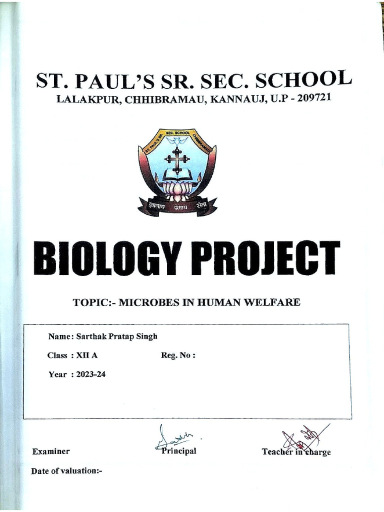Biology Project Model-1 | PDF