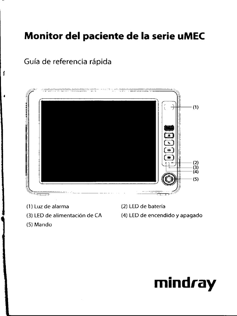 Guia Rapida Monitor de Paciente Umec Mindray | PDF