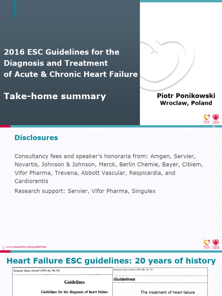 ESC2016 HF Guideline Summary - Ponikowski | PDF