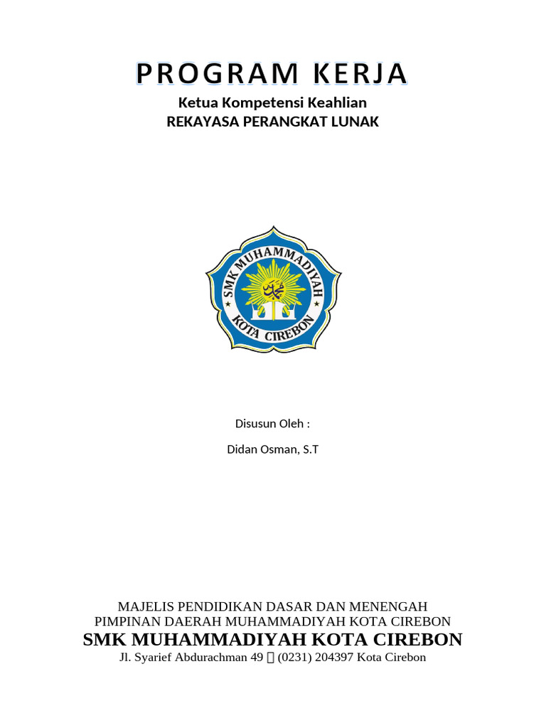 Program Kerja Ketua Jurusan | PDF
