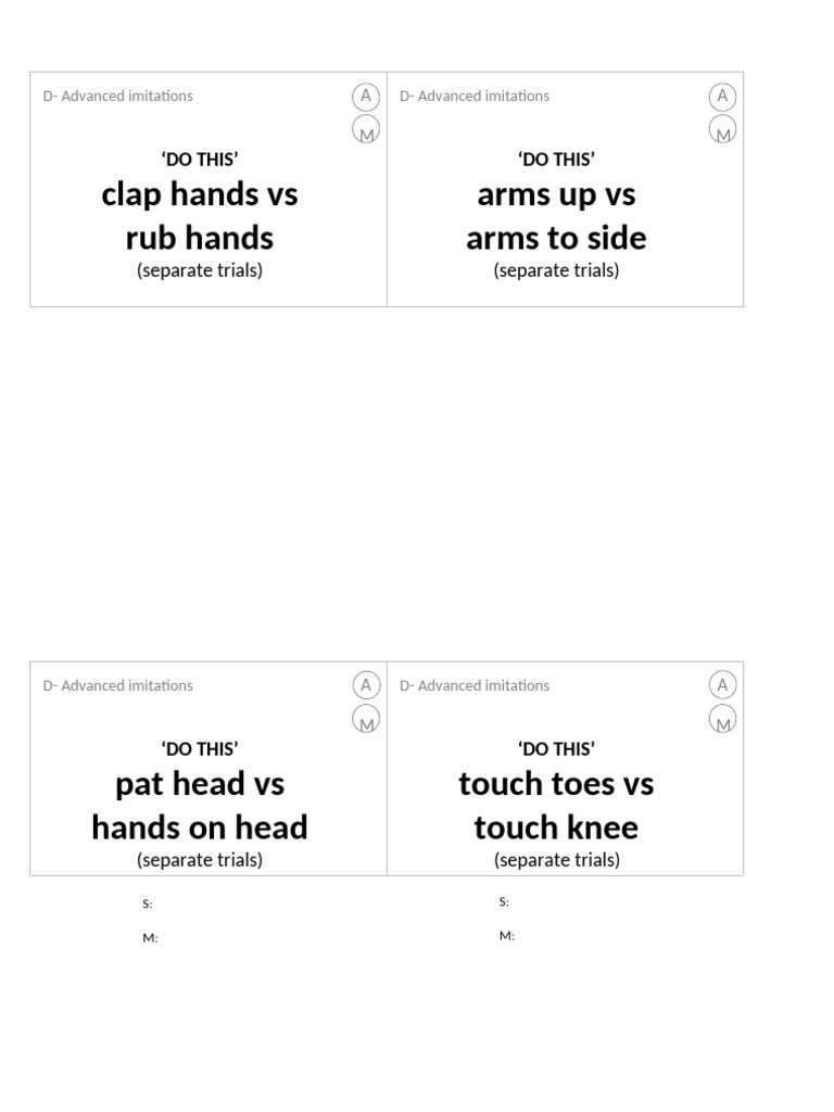 D - Advanced Imitations - Imitates Another Person | PDF