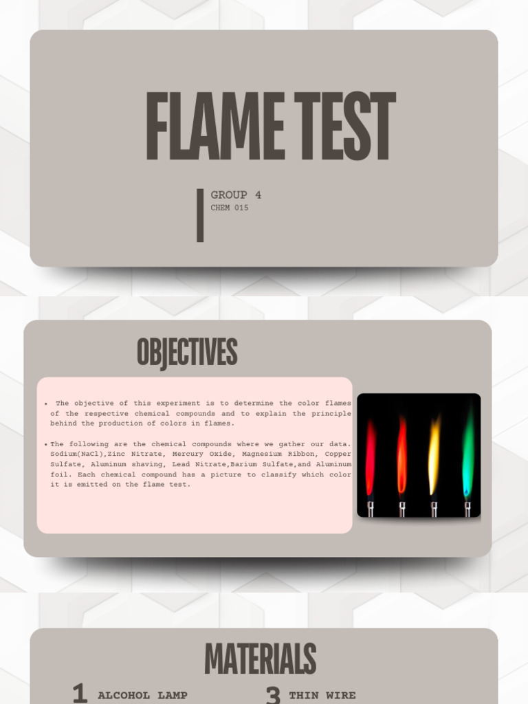 Flame Test | PDF