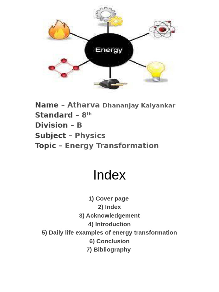 Energy Transformation | PDF