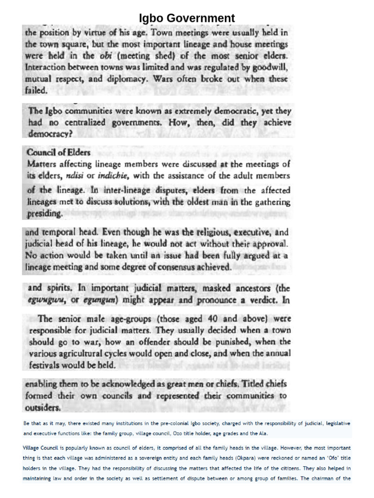 Igbo Government v2 | PDF