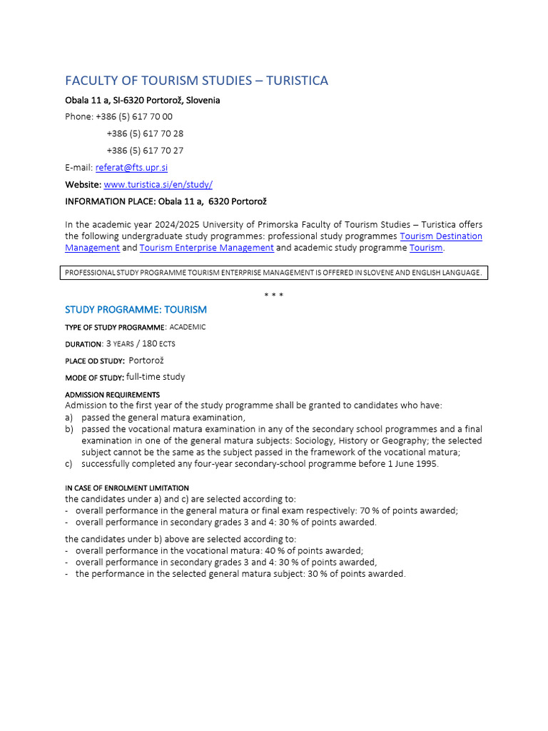 Faculty Of Tourism Studies Pdf