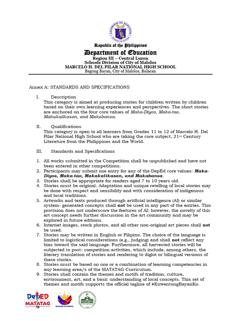 Guidelines For Big Book Contest | PDF