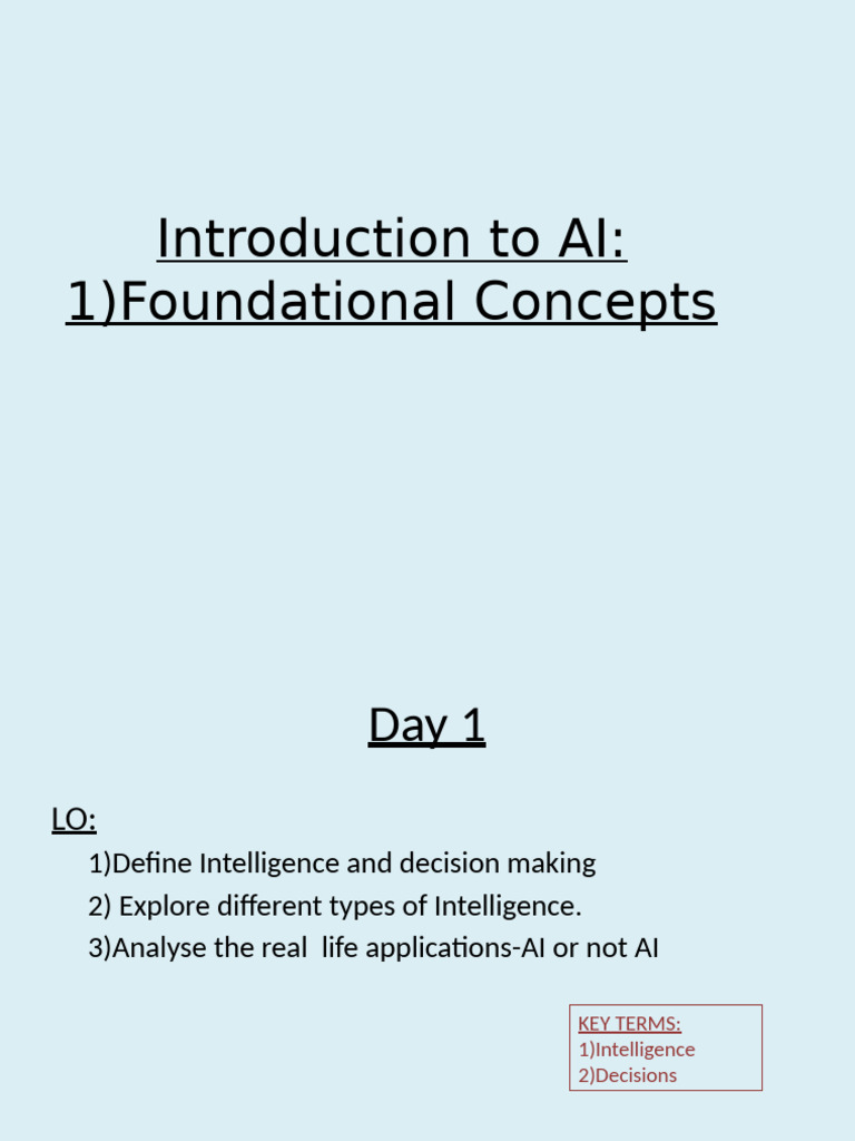 Introduction to Ai | PDF