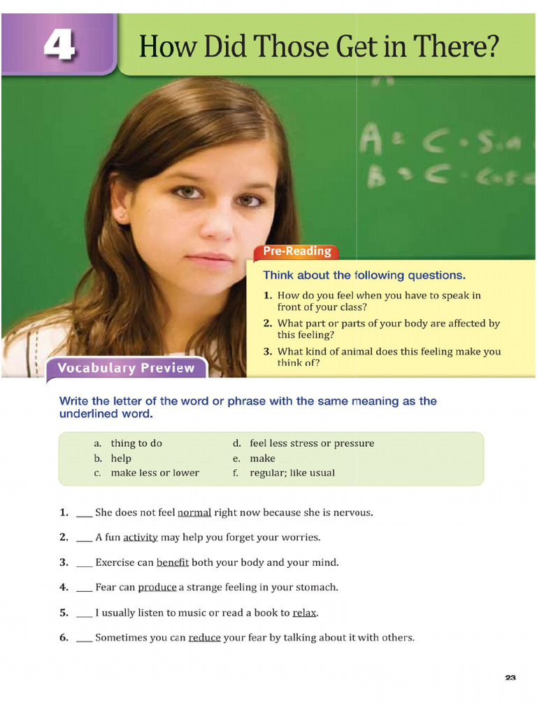 Reading Challenge 1 - Unit 4 | PDF