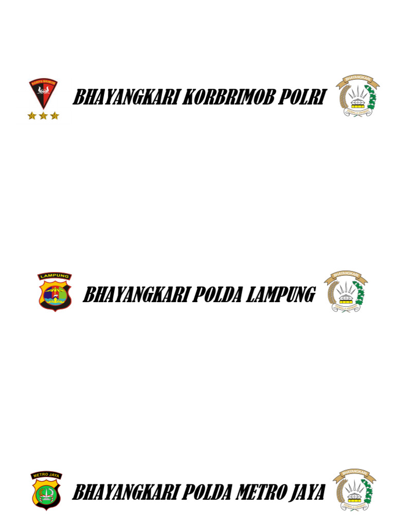 Banner Bhayangkari Korbrimob Polri | PDF