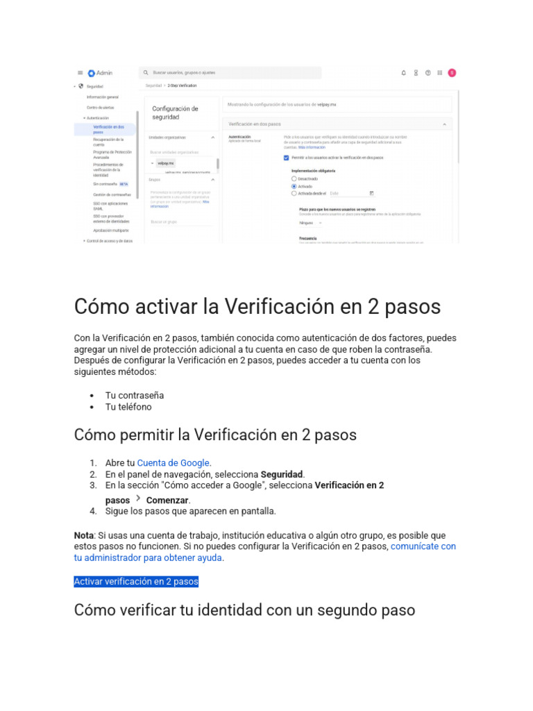 Cómo Activar La Verificación en 2 Pasos - Gmail | PDF | Suplantación de identidad | Aplicación movil
