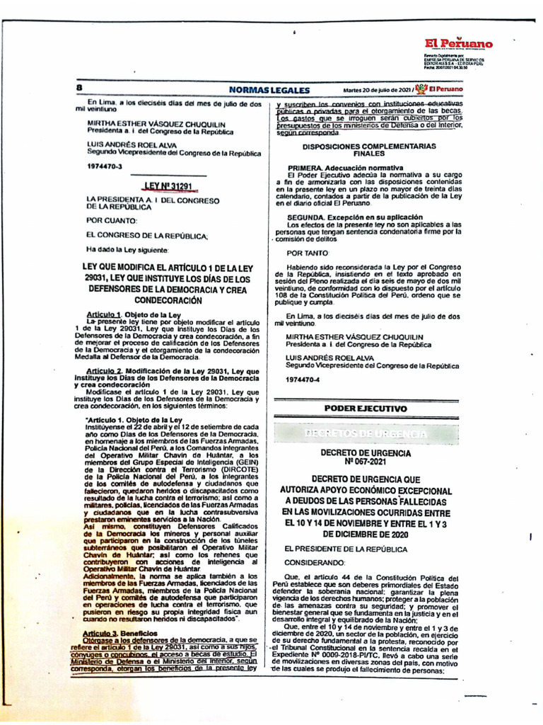 Ley Nro 31291 | PDF
