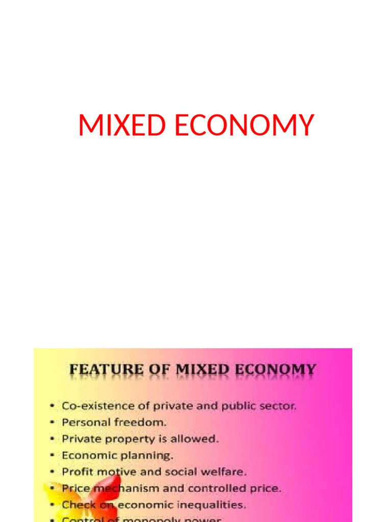 Mixed Economy | PDF