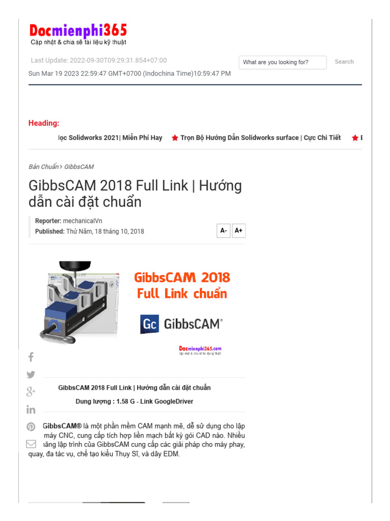 GibbsCAM 2018 Full Link - Hướng dẫn cài đặt chuẩn - CADCAMCNC | PDF