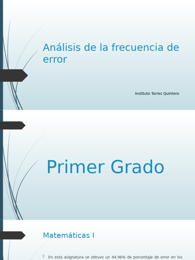 1er Grado Presentacion Análisis de La Frecuencia de Error | PDF | Science