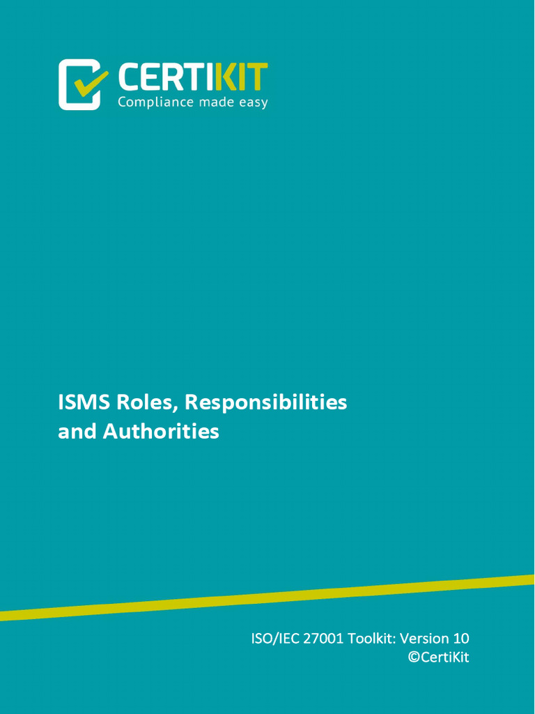 ISMS-DOC-05-2 Information Security Roles Responsibilities and ...