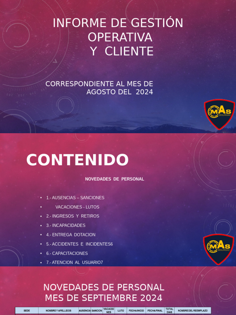 INFORME DE GESTIÓN OPERATIVA | PDF