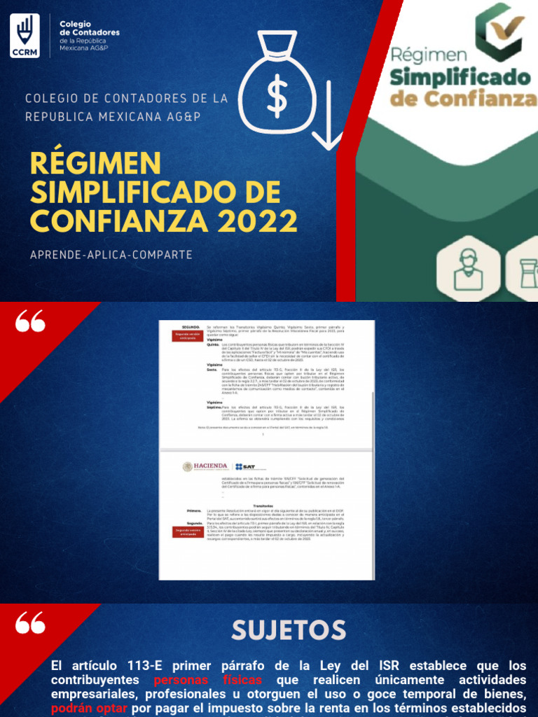 Régimen Simplificado de Confianza | PDF