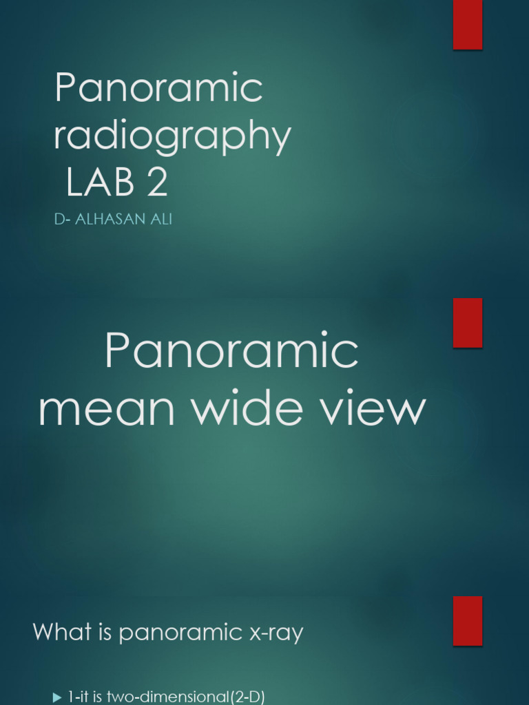 Panoramic Radiography LAB 2 | PDF | Science & Mathematics