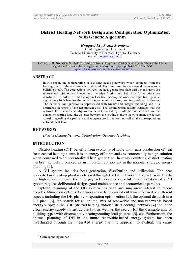 District Heating Network Design and Configuration 5glw48sifh | PDF