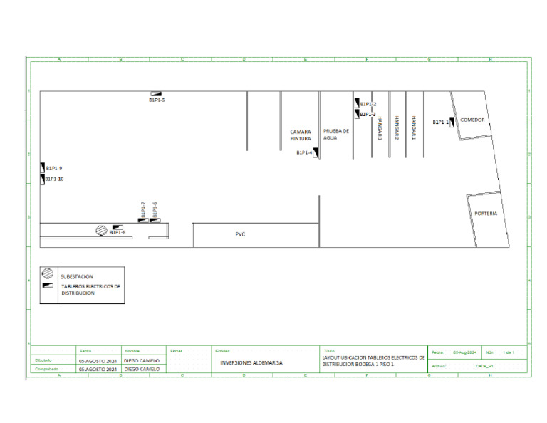 Layout Ubicacion Tableros Electricos Bodega 1 Piso 1 | PDF