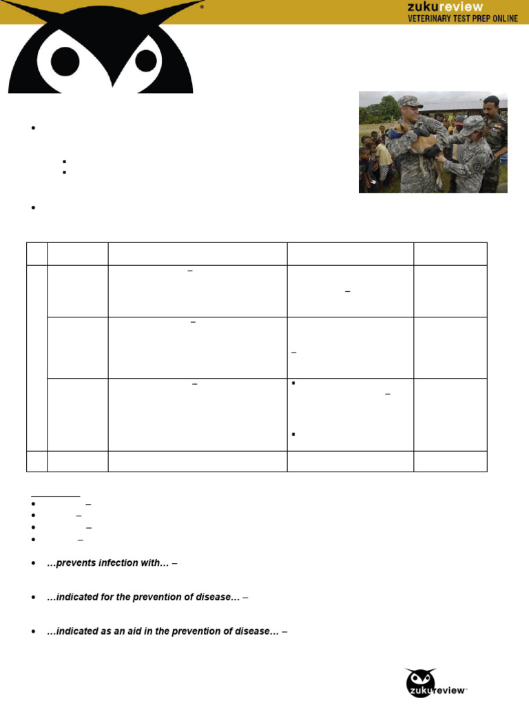 Zuku Visual Flashnotes Canine Vaccs | PDF