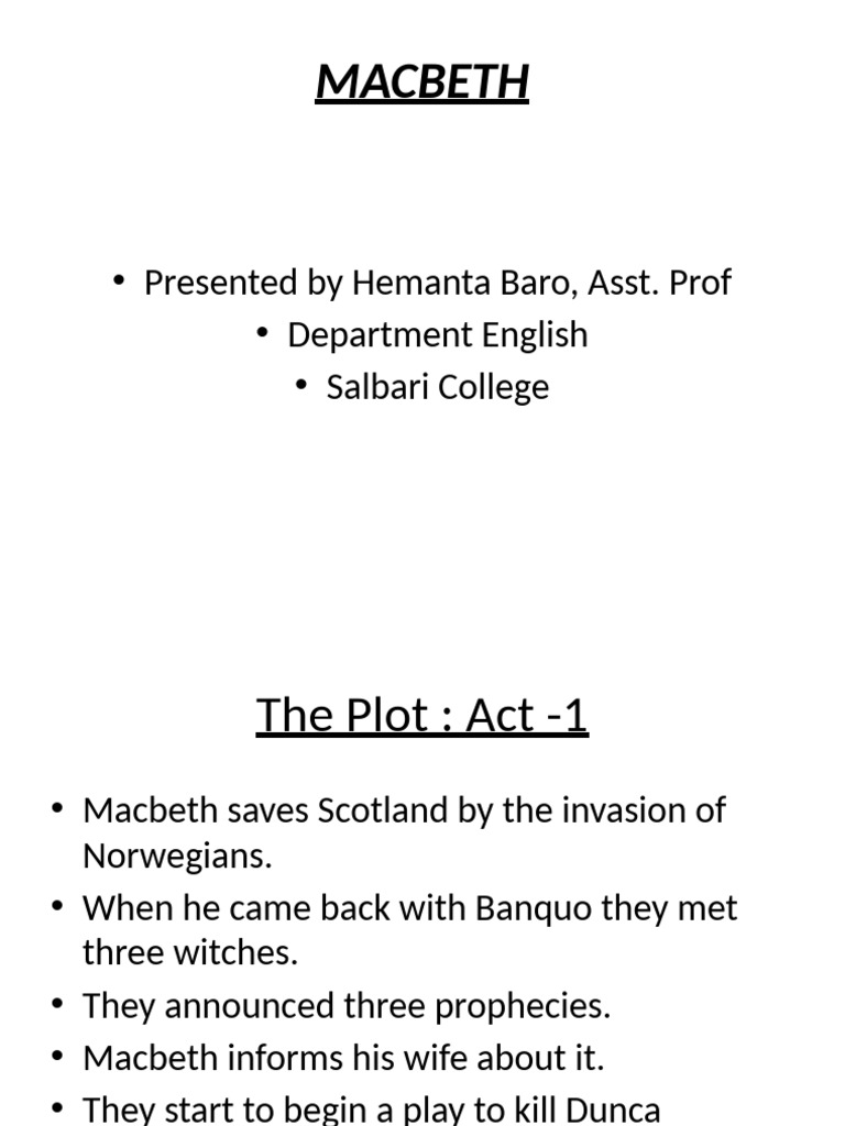Macbeth | PDF
