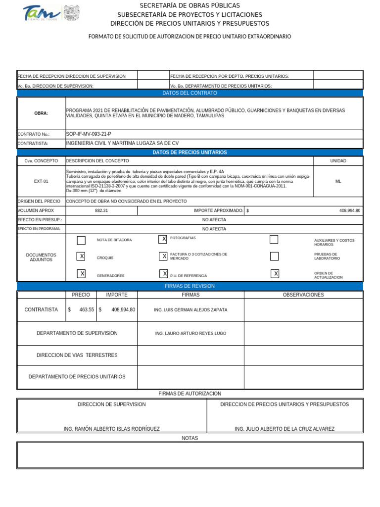 Formato Precios Unitarios | PDF