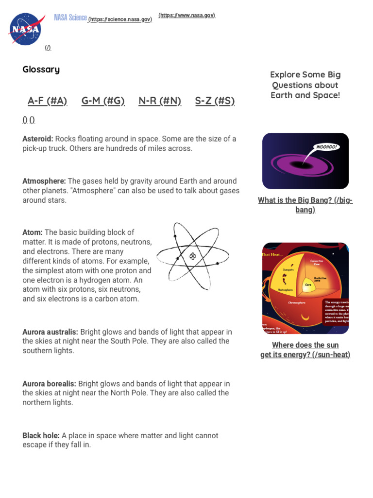 Space Terminology (NASA) | PDF