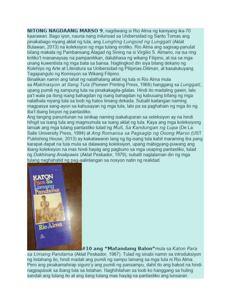 Poems of Rio Alma | PDF