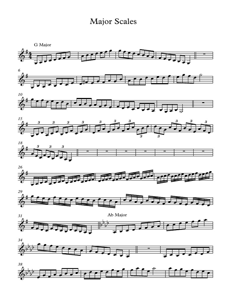 Major Scales | PDF