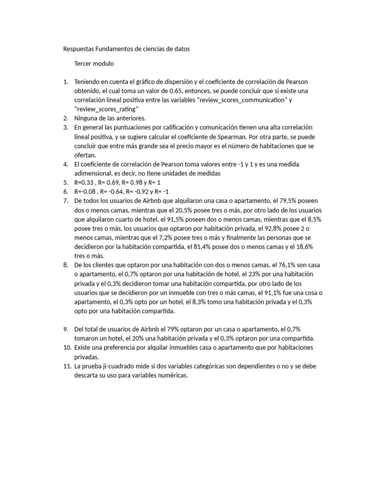 Respuestas Fundamentos de Ciencias de Datos | PDF