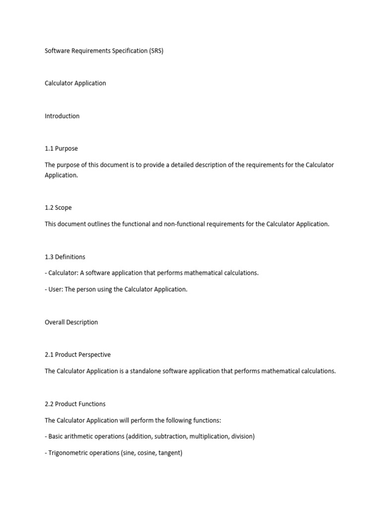 Software Requirements Specification | PDF